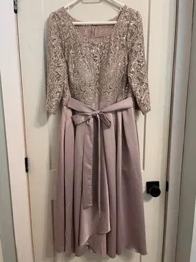 Alex Evenings | Dresses | Elegant Lace And Sequin Bodice Midi Dress ...